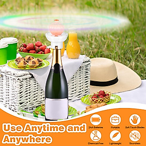 MANOPORA 4 Pack Fly Fans for Tables, Creative Pumpkin Shapes Fly Fan Portable Tabletop Food Fan, Indoor Outdoor Battery Powered Picnic Camping Fly Fans for Picnic, Party, BBQ, Kitchen, Restaurants