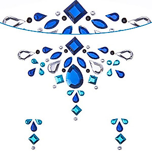 SIQUK 15 Sets Face Gems Glitter Mermaid Face Jewels Crystal Stickers with 15 Boxes Chunky Face Glitter for Festival Rave Carnival Party