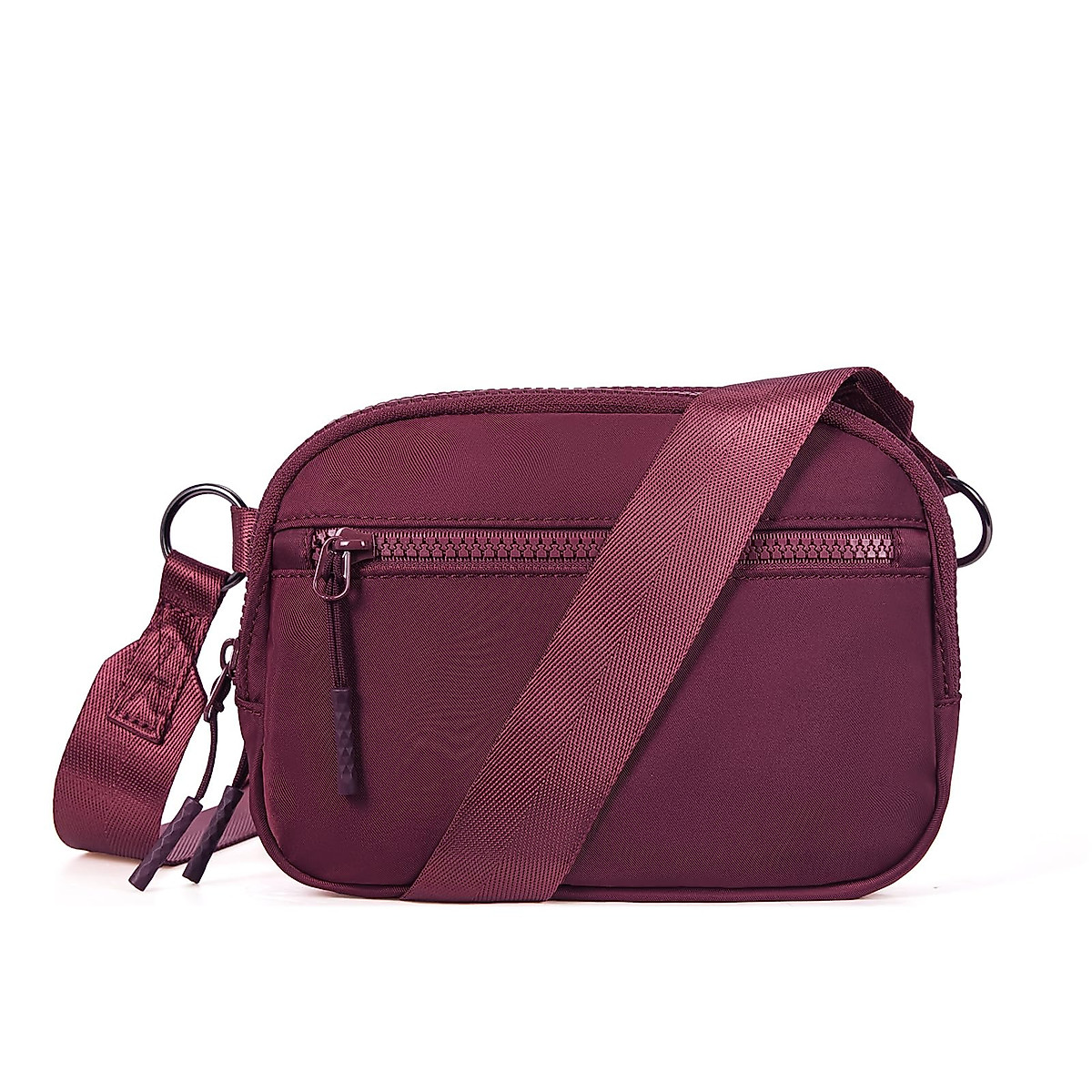 WESTBRONCO Small Crossbody Bags for Women Nylon with Adjustable Strap, Mini Crossbody Purse, Fahion Shoulder Bag for Traveling Workout Wine Red