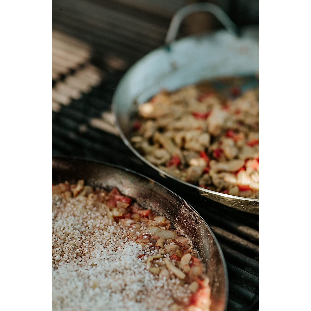 Matfer Bourgeat Black Carbon Steel Paella Pan, 15 3/4"