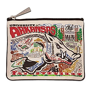 Catstudio University of Arkansas Collegiate Zipper Pouch Purse | Holds Your Phone, Coins, Pencils, Makeup, Dog Treats, & Tech Tools