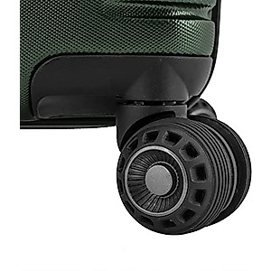 Traveler's Choice Archer Polycarbonate Hardside Spinner Luggage Set, Tie Down Straps ,Green, 2-Piece