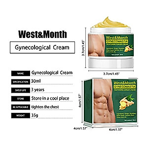 Gynecomastia Tightening Ginger Cream 30ML - Breast Firming Cream Down Cellulite For A Better Physique Make Them Firmer