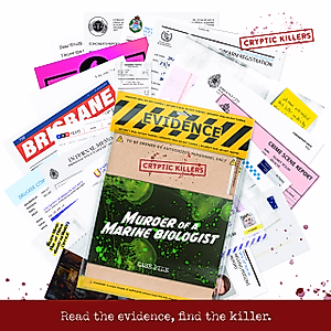 Unsolved Murder Mystery Game - Cold Case Files Investigation - CRYPTIC KILLERS - Detective Clues/Evidence - Solve The Crime - Individuals, Date Nights & Party Groups - Murder of a Marine Biologist