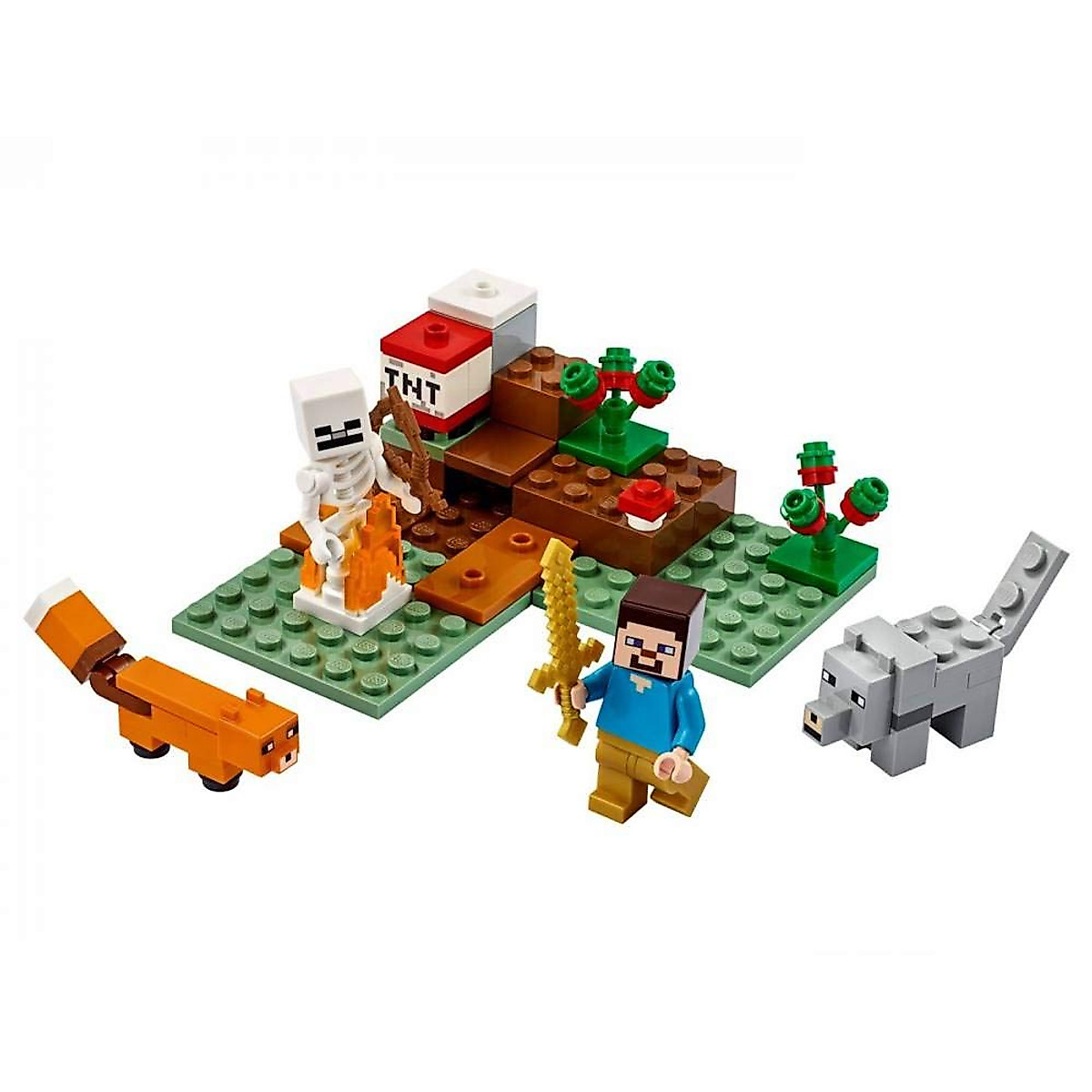 LEGO Minecraft The Taiga Adventure 21162 Brick Building Toy for Kids Who Love Minecraft and Imaginative Play (74 Pieces)