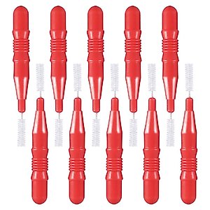 Healifty 50pcs Interdental Brushes Dental Floss Picks Toothbrush 3mm Oral Cleaner Personal Health Care Supplies for Kids Adults Red