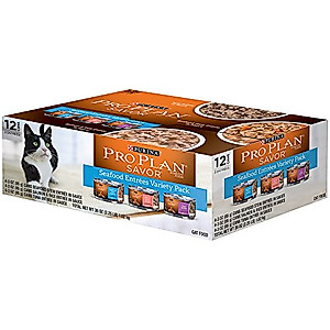 Nestle Purina Petcare 381023 36 oz Pro Plan Seafood Entrees Variety Pack (Pack of 12)
