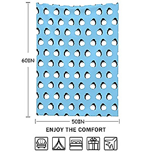 Penguin Blankets for Boys and Girls Kids Plush Blanket Penguin Blanket Penguin Gifts for Women and Kids(50×60inch，penguin1)