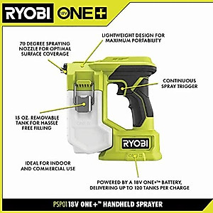 RYOBI PSP01B ONE+ 18V Cordless Handheld Sprayer (Tool Only)
