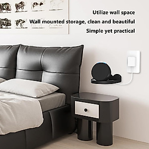 sikiwind Wall-mounted Speaker Holder Bracket Cable Management Round Sound Box Stand Space Saving Prevent Falling Home Decoration for Amazon Echo Pop