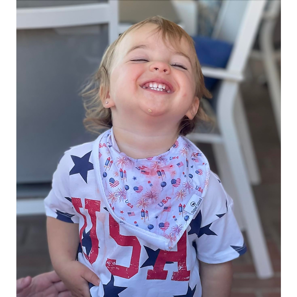 DiaperSquad's 10-Pack Baby Bibs for Drooling and Teething, Bibs for Boys, Baby Girl - Solid Cotton Baby Drool Bibs (Holiday)