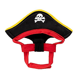 Funny Cat Dog Halloween Pirate Costumes- Caribbean Style Pet Cat Dog Halloween Dressing up Cosplay Party Costume (Brown,Small)