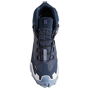 Salomon Cross MID Gore-TEX Hiking Boots for Women, Lead/Stormy Weather/Charlock, 9.5