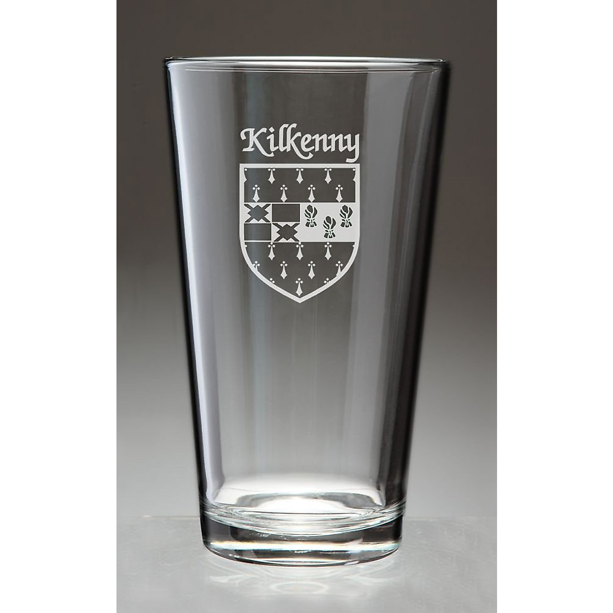 Kilkenny Irish Coat of Arms Pint Glasses - Set of 4 (Sand Etched)