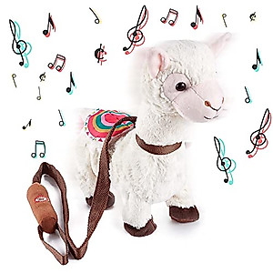 Think Gizmos Boppin, Shakin, Walking Llama Toy. Plush Musical Dancing Toy - Robotic Walk Along Animal for Boys & Girls Aged 3,4,5,6,7,8,9,10