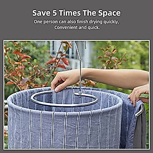 WAIKAS Spiral Sheet Hanger, 304 Stainless Steel, Space Saving Hangers for Sheets Bedspreads Coverlets Mattresses Tablecloths Sofa Covers Blankets Shawls Scarfs Capes (1-Pack)