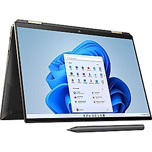 HP 2022 Spectre 2-in-1 Laptop 13.5" 3K2K OLED Touchscreen EVO 11th Intel Core i7-1195G7 Iris Xe Graphics 16GB DDR4 1TB SSD Wi-Fi 6 Thunderbolt 4 Backlit KB w/ FP and Pen Windows 11 Pro w/RATZK 32GB