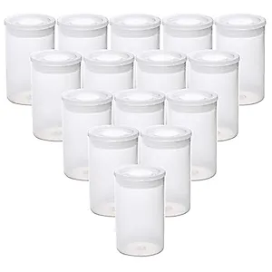 AKIRO Film Canisters with Caps 35 mm Empty Camera Reel Storage Containers Case Plastic Storage 15 Pack Transparent