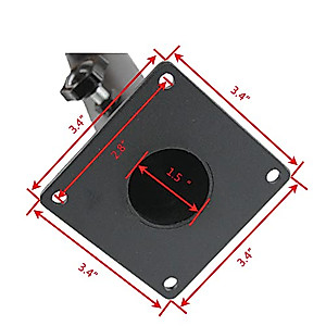 VANROUG Patio Umbrella Base Heavy Duty Umbrella Holder Outdoor Umbrella Base Stand Mount Double Hand-Turn Knob for Deck,Patio, Dock,Boat,Courtyard Balcony,Garden,Pontoons,Picnic Table