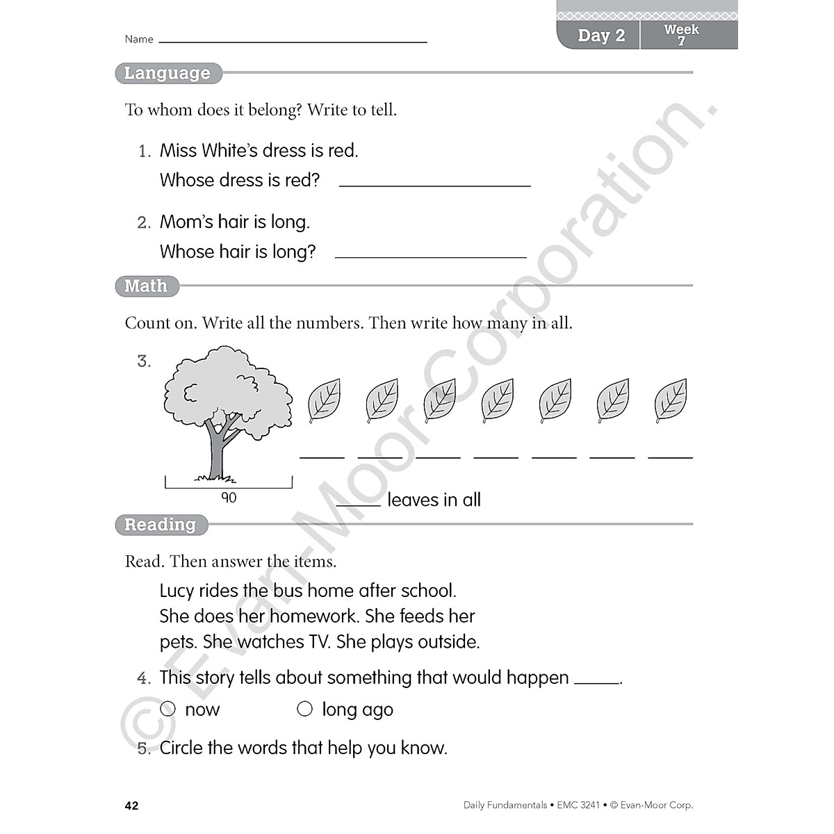 Evan-Moor Daily Fundamentals, Grade 1