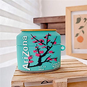 Peekdook for Air pod 2/1 Case Soft Silicone Arizona Can Cute Cartoon Funny Cover Fashion Protective Skin Accessory Keychain Girl Teen Compatible Box with Air pod 2 & 1 (Arizona Can)