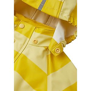 Reima Vesi Kids Waterproof Hooded Rain Jacket Lightweight Windproof Outdoor Coat for Kids, Greyish Green, 3T