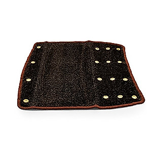 Camco 42949 RV Step Rug ( Premium Radius Wrap Around Step Rug, Turf Material (22" Wide) - Brown)
