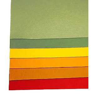 100% Wool Craft Felt Color Assortment: 6 Fall Colors