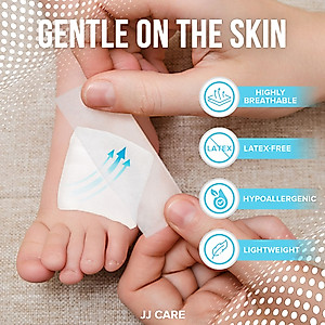 JJ CARE Micropore Tape [Pack of 8], 2” x 10 Yards, Breathable Paper Tape Medical Use, Latex-Free Paper Surgical Tape, Individually Boxed Paper Bandage Tape Rolls