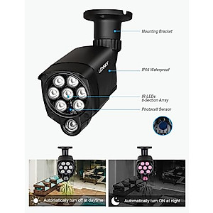 LONNKY LED IR Illuminator Wide Angle 8-LEDs 90 Degree 100Ft IR Infrared Flood Light for CCTV Security Cameras, IP Camera, Bullet Camera, Dome Camera, Suitable for Outdoor and Indoor Use