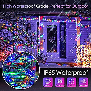 YILINM Christmas Lights Outdoor 1000 LED 405FT Green Wire Waterproof Christmas Tree Lights with Remote & Timer 8 Modes for Xmas Tree House Garden Yard Party Decorations(Multicolor)