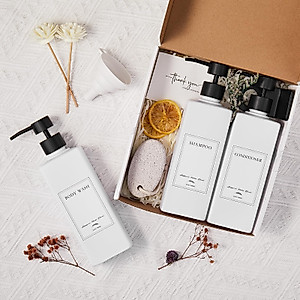 Supforce Shampoo Dispenser for Shower Wall Mount 3 Chamber, No Drill Shampoo and Conditioner Dispenser with Waterproof Labels, Easy Refill Shower Soap Dispenser Wall Mounted for Bathroom Home Hotel