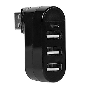 Lysee Cable Winder - TINFTEK Rotatable Mini 3 Ports USB HUB 2.0 USB Splitter Adapter for Notebook/Tablet Computer PC Peripherals High Speed USB Hubs