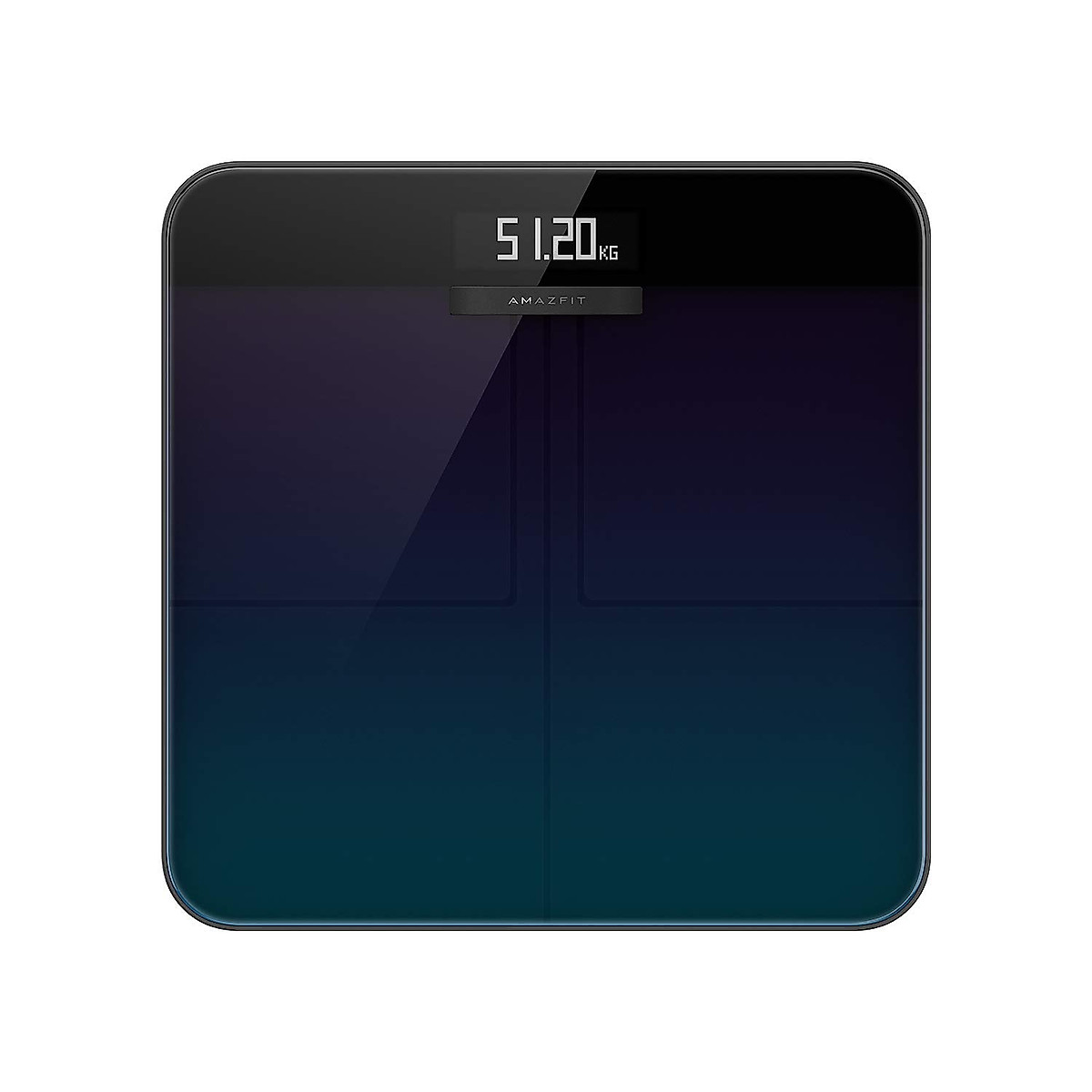 Amazfit Digital Smart Scale for Body Weight, Digital Wireless Bathroom Scale, Body Fat BMI Scale, WiFi & Bluetooth Compatible, Heart Rate Monitor, w/Body Composition Analyzer & Smartphone App - Black