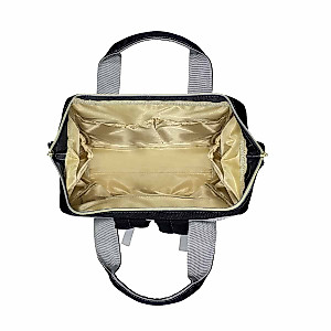 Personalized Diaper Backpack with Name, Pink Sparkle Name Logo Text Black Custom Diaper Bag Baby Nappy Bag Shoulder Bag Casual Daypack Bag for Mom Dad Multifunctional Travel