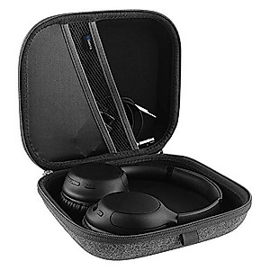 Geekria Shield Headphones Case Compatible with Sony WH-1000XM5, WH-CH720N, WH-CH710N, WH-CH700N, WH-1000XM4, WH-XB910N Case, Replacement Hard Shell Travel Carrying Bag with Cable Storage (Grey)