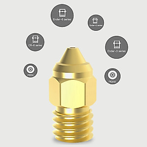 Creality 5PCS MK-ST Nozzle Kit for Ender 3 S1 Pro and Ender 3 V2 Neo, 3D Printers Parts 0.25mm, 0.4mm, 0.6mm, 0.8mm Copper Alloy Nozzle Kit for Ender 3 S1 and Ender 3 Neo Series