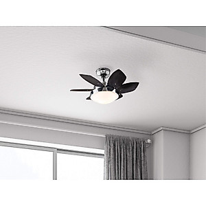 Westinghouse Lighting 7236600 Quince Indoor Ceiling Fan with Light, 24 Inch, Chrome