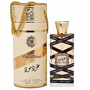 Lattafa Perfumes Oud Mood, Oud Mood Elixir, Oud Mood Reminicense & Musk Mood EDP-100ml(3.4oz) with Magnetic Gift Box