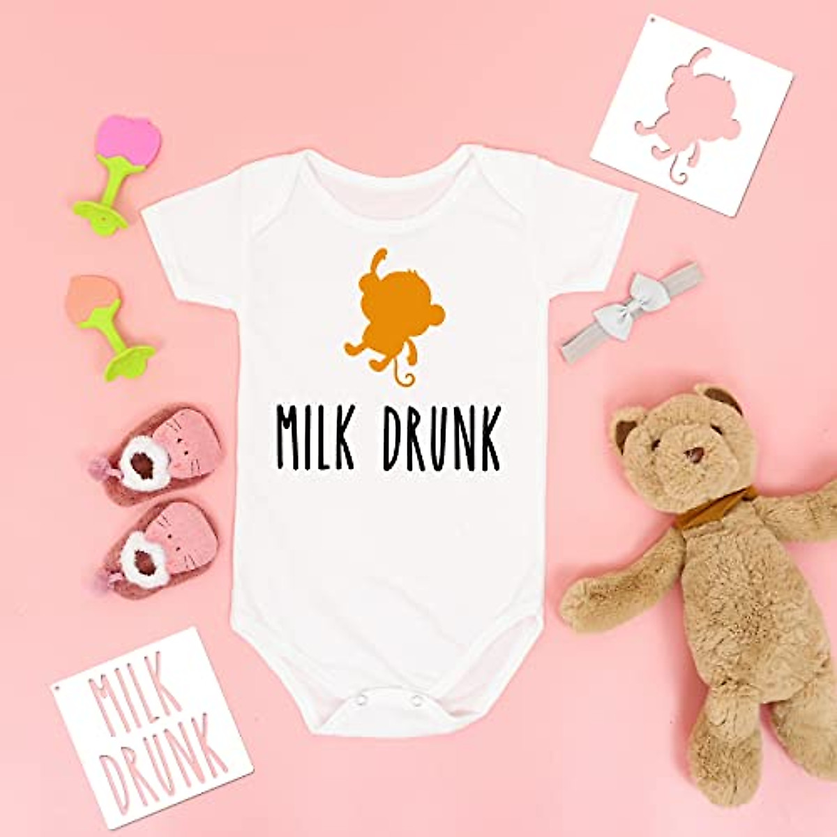 22 Pack Cute Baby Shower Stencils for Onesie Decorating Kit, Boy Girl Shirt Fabric Stencils for Clothes Phrases Mixed Animals Pattern Templates for Onesies Bibs Bodysuit Bags Shirts Shoes (Baby)