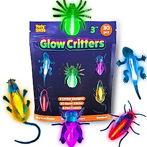 Glow Critters and Halloween Trick or Treat - Glow Sticks Party Favors - Glow in The Dark Party Supplies