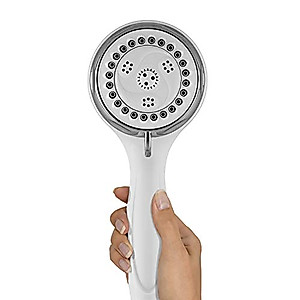 Waterpik Handheld Shower Head with Hose 1.8 GPM PowerSpray, White, NVL-651E