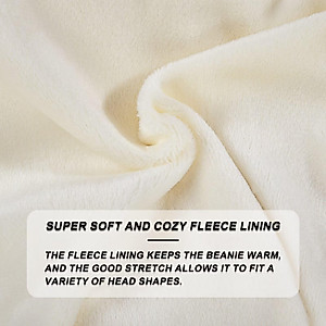 MSDC Beanies Women 3 Pack, Winter Hats for Women Men Fleece Lined Knit Warm Thermal for Cold Weather, Beanie for Women Fashionable Skull Cap(Gray+White+Pink)