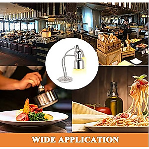 QQXX 360°Rotation Double Bulbs Food Warmer Lamp,Metal Double Bulbs Buffet Display Heating Preservation E27 Food Heat Lamp,Portable Food Lamps Commercial Fries Fried Food Heating lamp(220-250V)