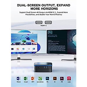 ACEMAGICIAN Mini PC N5105(up to 2.9GHz) Mini Computers 11 Pro, 16GB DDR4 512GB M.2 SSD Mini Desktop Computers, AK1 PRO Small PC Support Dual 4K UHD, WiFi 5, BT, HDMI, VESA, Auto Power On