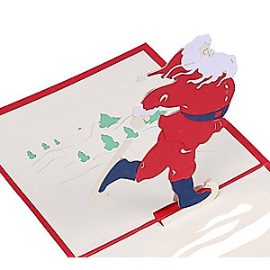 Bluboon 3D Greeting Christmas Cards Papercraft 7 Pack Holiday Birthday Pop Up Cards Gift