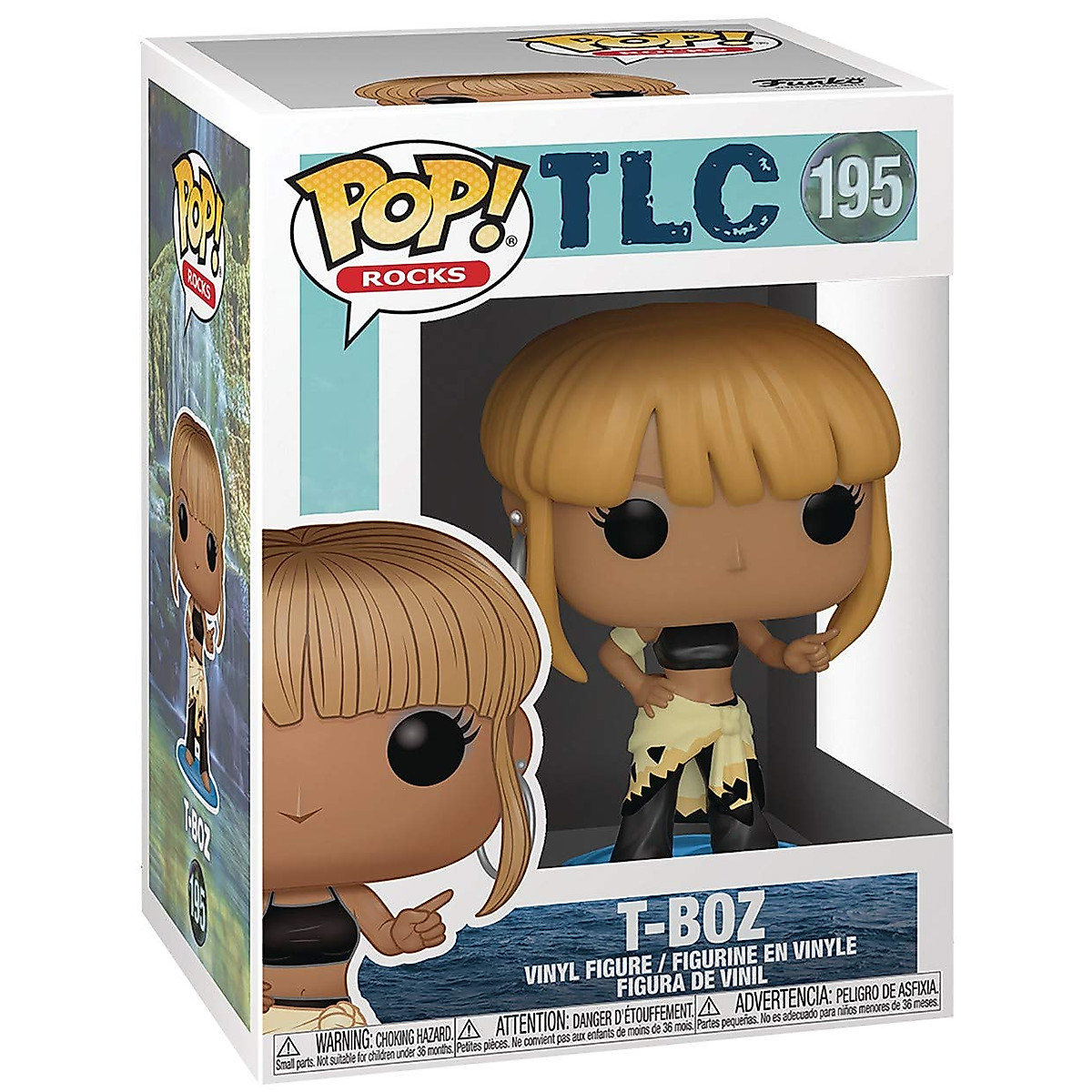POP TLC - T-Boz Funko Pop! Rocks Vinyl Figure (Bundled with Compatible Pop Box Protector Case), Multicolored, 3.75 inches