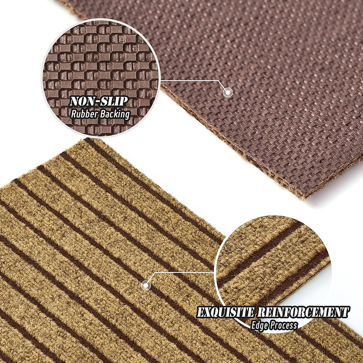 ANTPOP Runner Rug 2ft x 12ft Outdoor Indoor Runner Rugs with Rubber Backing Washable Rug Runner Carpet for Hallway Entryway Kitchen Bathroom Laundry Room Balcony Garage Patio