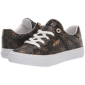GUESS Womens Loven Sneaker, Brown Multi 908, 8.5 US