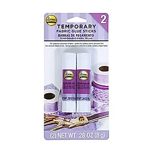 Aleene's Temporary Sticks 2 Pack, Quilting, Sewing Project Glue, Quick Fabric Fixes